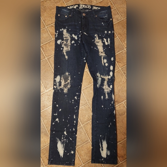 TEN25 | Jeans | Size 78 Premium Ten25 Straight Leg Denim Bleach Spotted ...